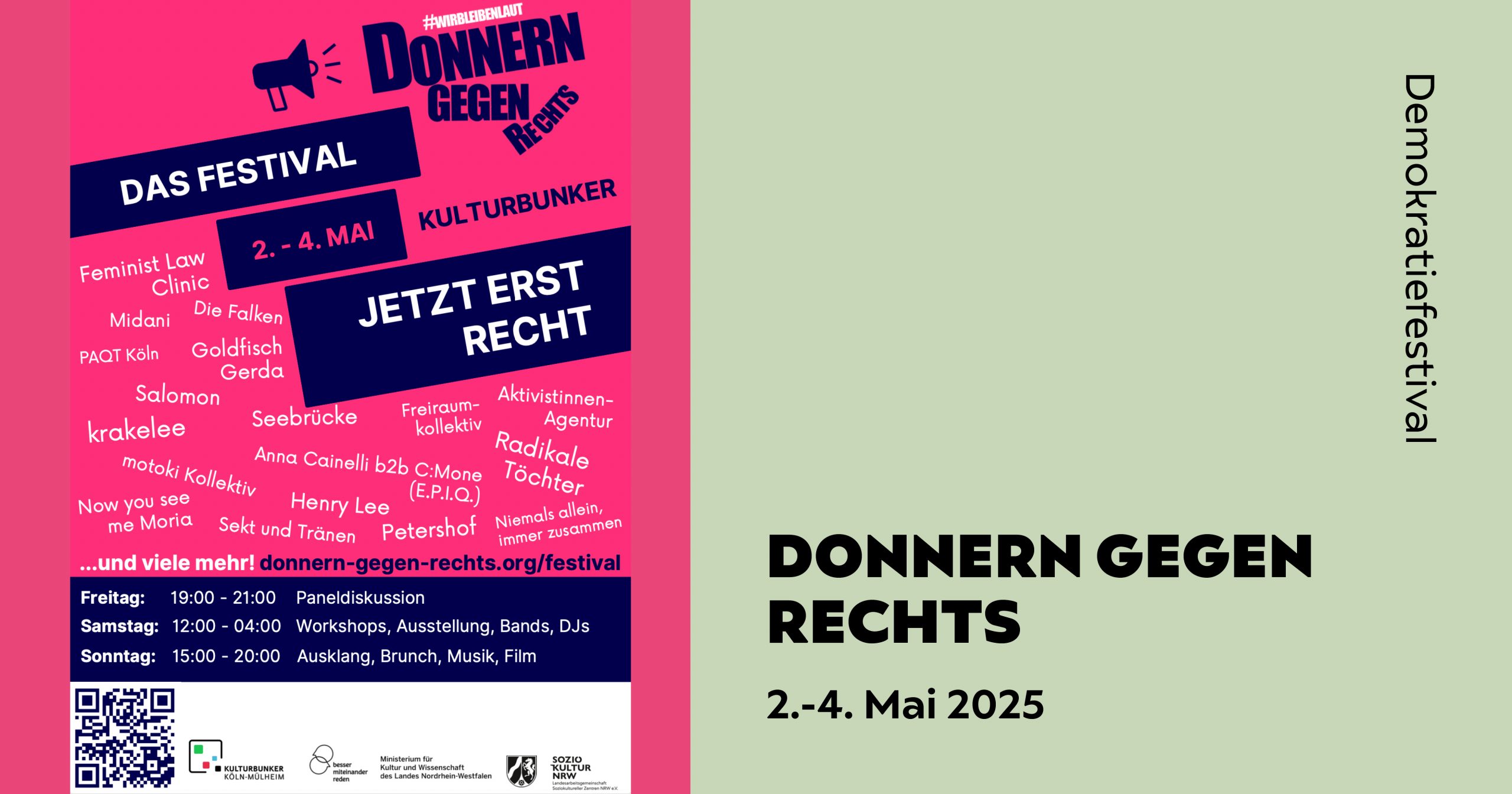 DONNERN GEGEN RECHTS- DAS FESTIVAL - Kölnkostenlos